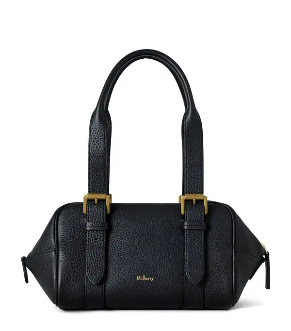 Mulberry Small Leather Boston Shoulder Bag - Black