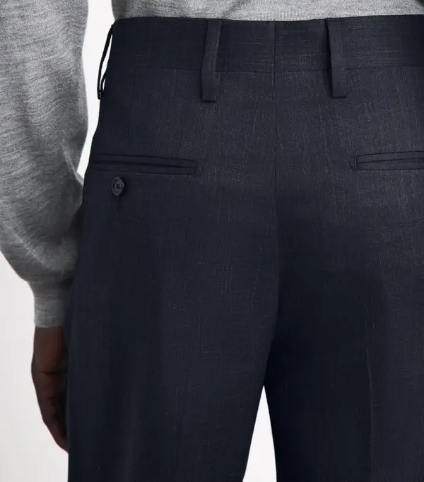 LARDINI Virgin Wool-blend Suit Trousers