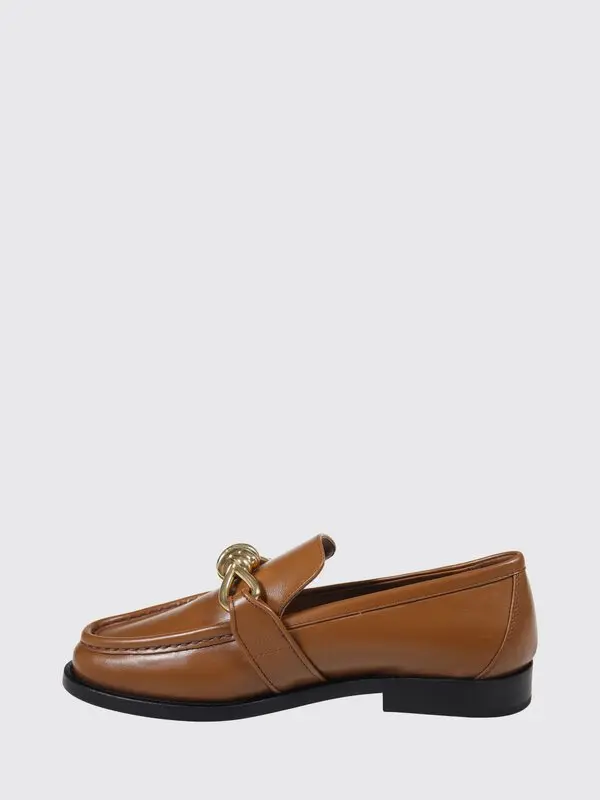 Bottega Veneta Leather Loafer With Gold Tone Hardware