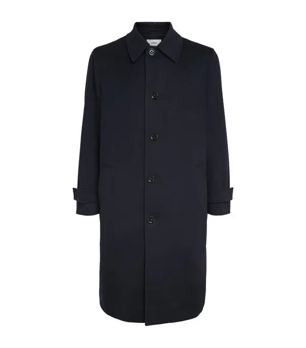 LARDINI Cashmere Belted Overcoat - Navy