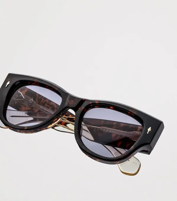 JACQUES MARIE MAGE Tortoiseshell Chelsea Panto Sunglasses