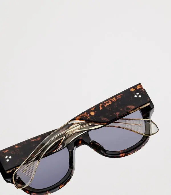 JACQUES MARIE MAGE Tortoiseshell Chelsea Panto Sunglasses