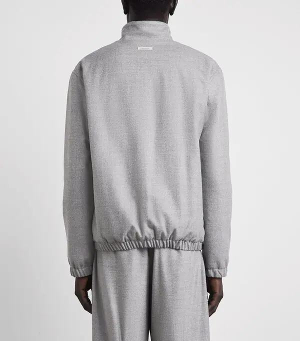 LARDINI Zip-up Stretch-virgin Wool Jacket