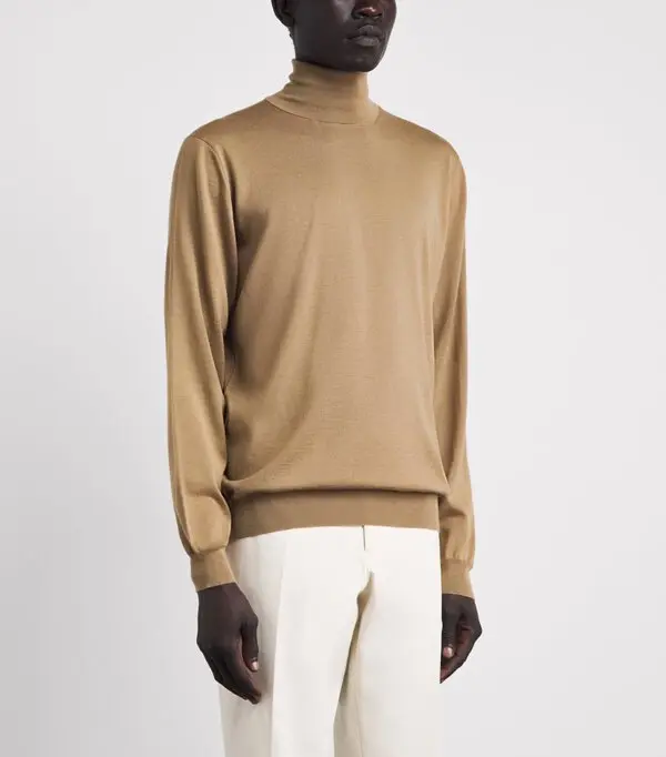 LARDINI Virgin Wool Rollneck Sweater