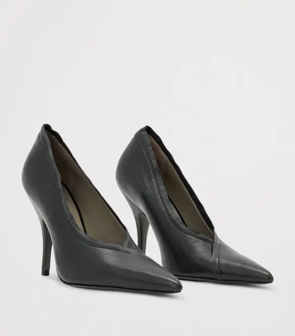 ALLSAINTS Vera Leather Pointed Toe Stiletto Pumps