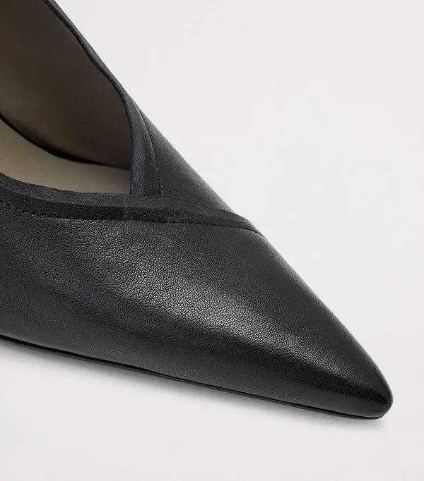 ALLSAINTS Vera Leather Pointed Toe Stiletto Pumps