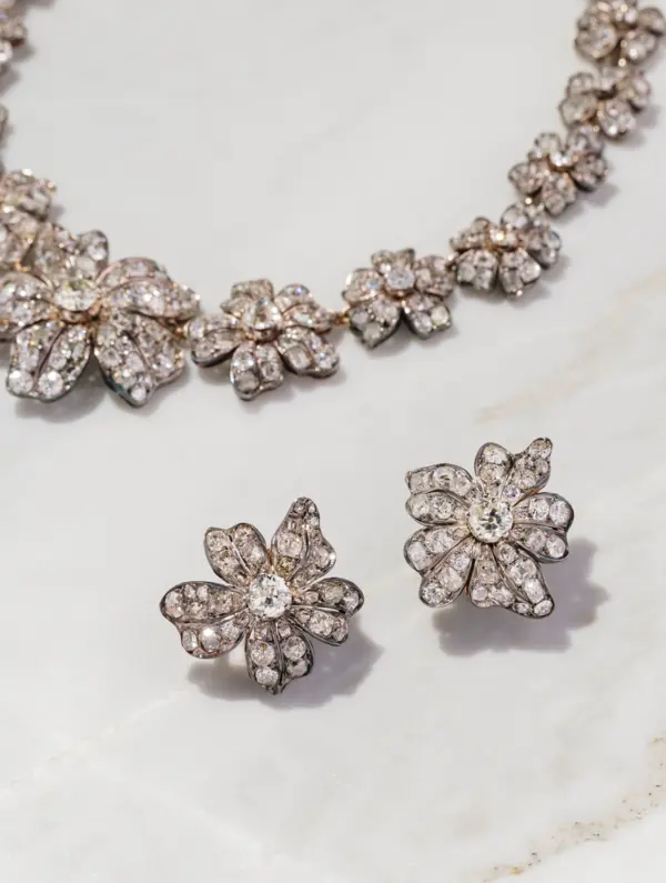 Estate Georgian Era Diamond Floral Suite