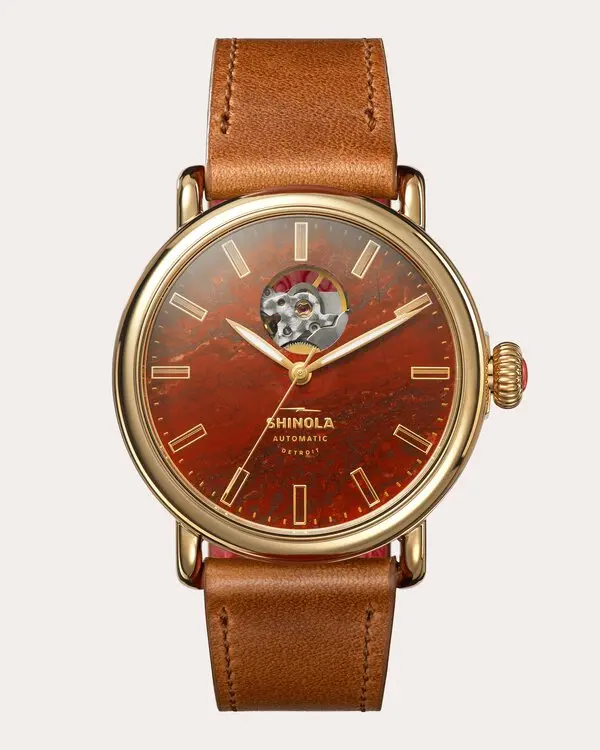 Shinola Jasper Runwell Gilda 39mm Leather-strap Watch