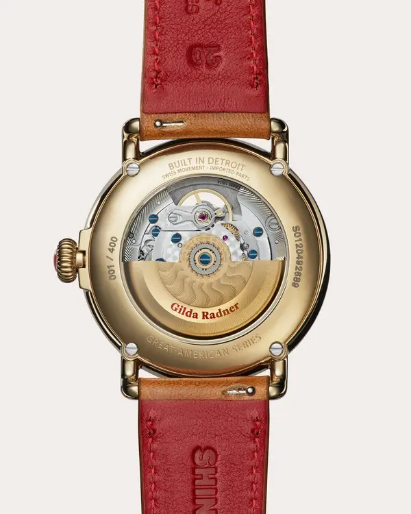 Shinola Jasper Runwell Gilda 39mm Leather-strap Watch