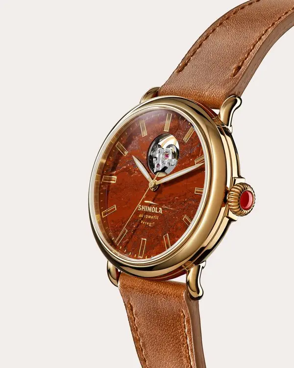 Shinola Jasper Runwell Gilda 39mm Leather-strap Watch