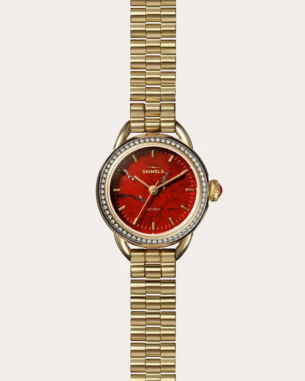 Shinola Diamond & Jasper Gilda Runabout 25mm Watch