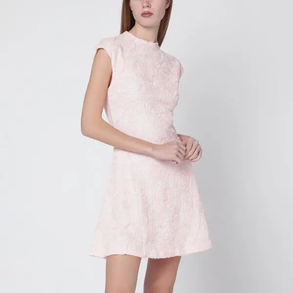 ROTATE BY BIRGER CHRISTENSEN Short Floral Mesh Dress