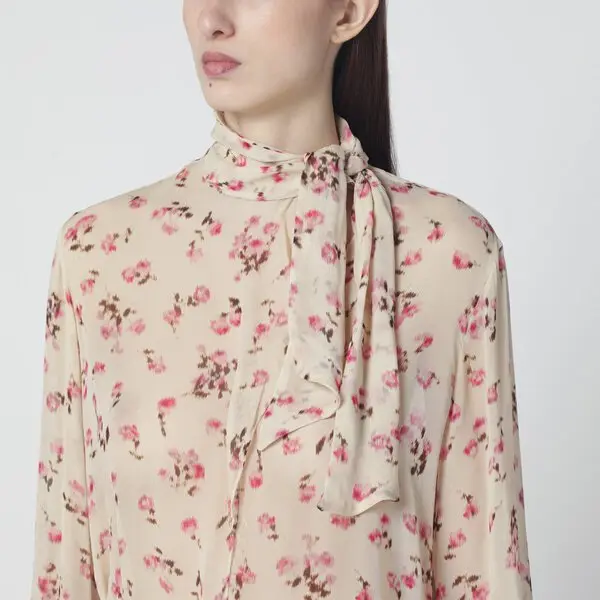 Isabel Marant Étoile Beige Floral Print Viscose Blouse - Cream