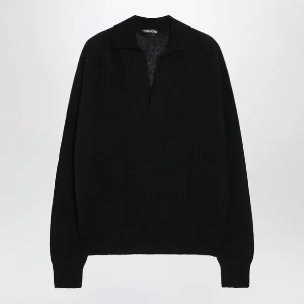 TOM FORD Long-sleeve V-neck Cashmere And Silk Polo