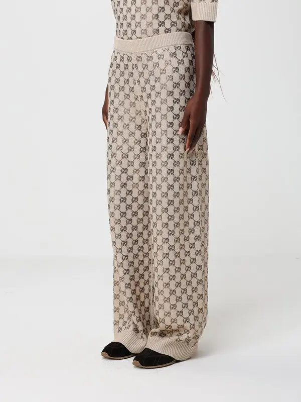 Gucci Monogram Knit Wide-leg Pants