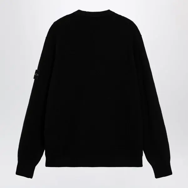 Stone Island Wool Crewneck Sweater - Black