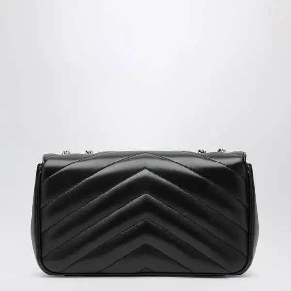 Saint Laurent Loulou Medium Quilted Lambskin Leather Bag - Black
