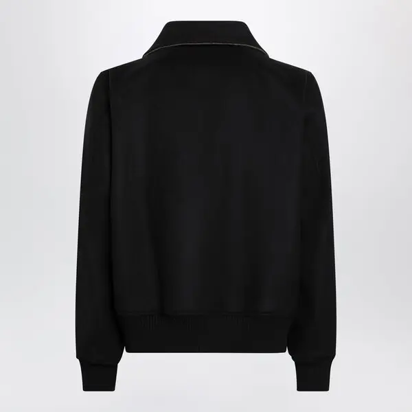 Rick Owens Virgin Wool High-neck Bomber Coat