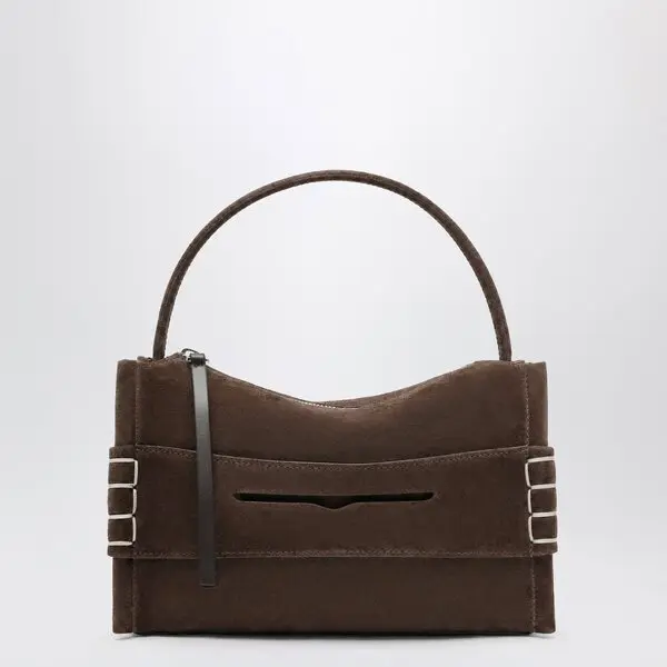 JW Anderson Loafer Bag In Suede And Calf Leather - Brown
