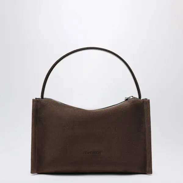 JW Anderson Small Loafer Bag In Suede Leather - Brown