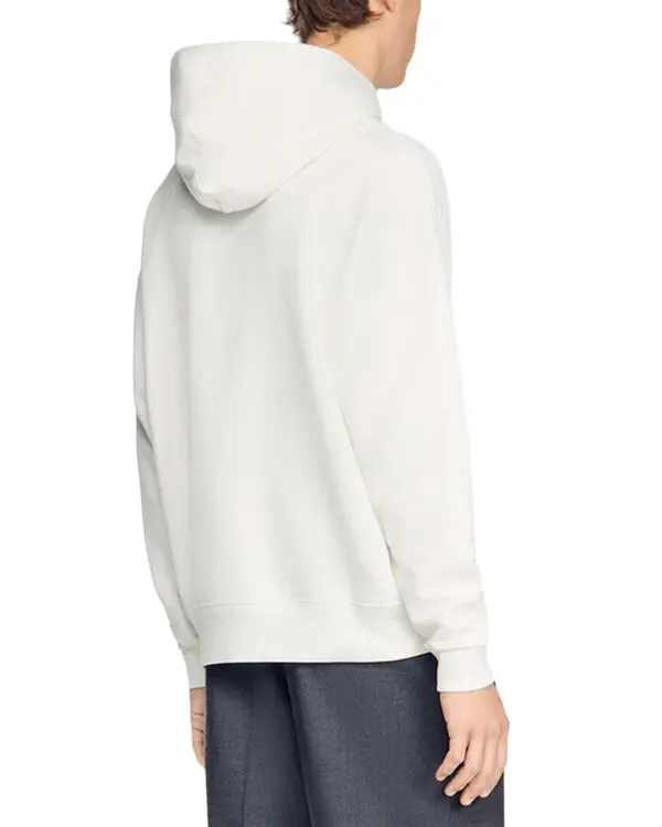 Sandro Oversized Flocked Floral Sweatshirt