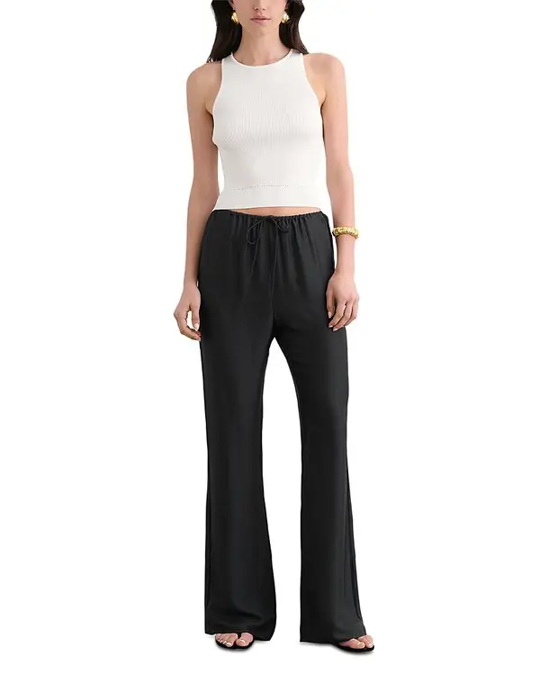 TOCCIN Nela Flared Pull On Pants - Jet