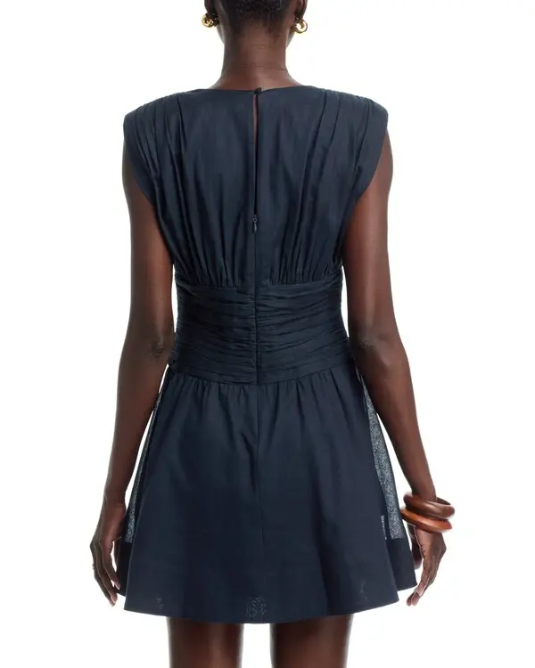 TOCCIN Eloise Ruched Mini Dress