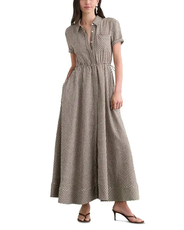 TOCCIN Maggie Linen Shirt Dress