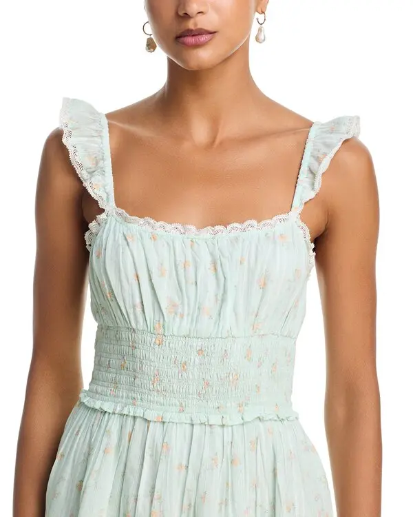 LoveShackFancy Maralina Lace Trim Dress