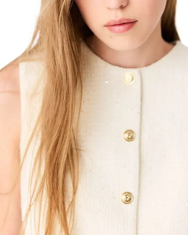 Maje Tweed Waistcoat