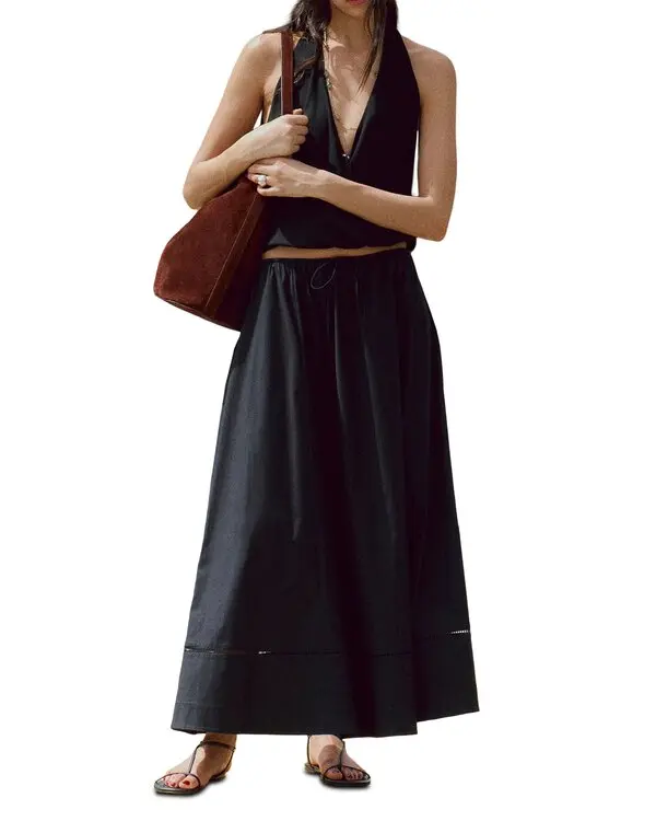 REFORMATION Lois Halter Top - Black