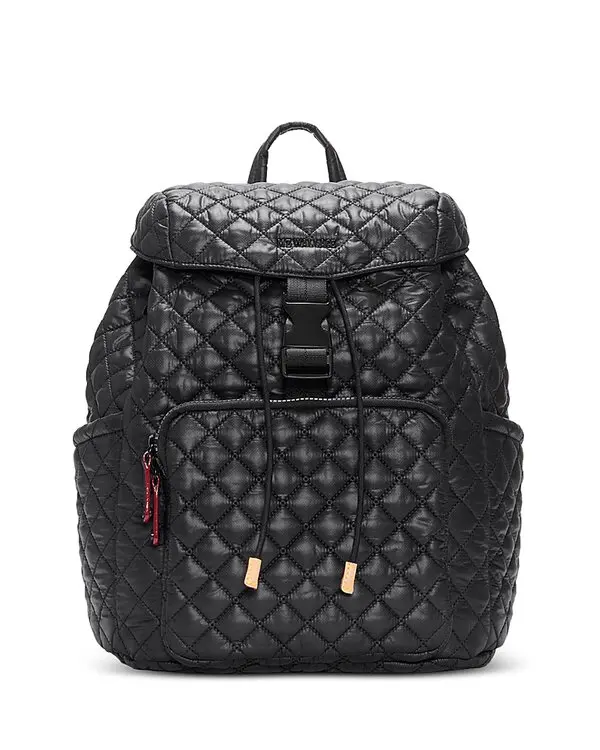 Mz Wallace Quilted Nylon Backpack - Black