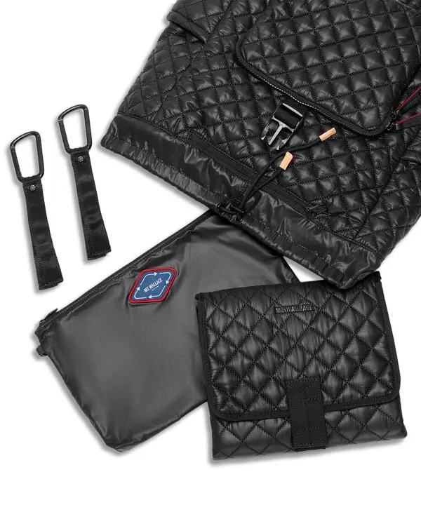 Mz Wallace Quilted Nylon Backpack