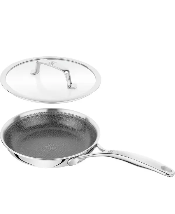 ZWILLING Peak Stainless Steel Dual Performance Ceramic Fry Pan With Lid, 10