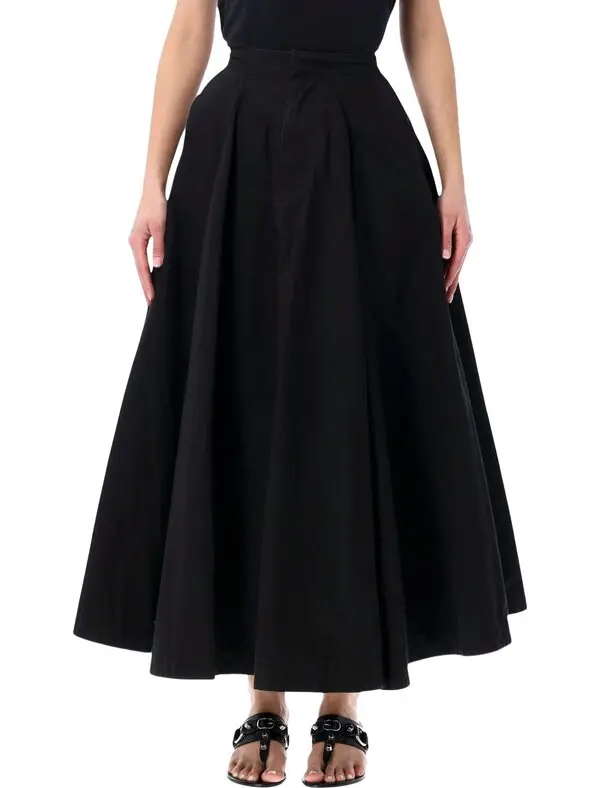 Balenciaga Maxi Skirt With Utility Pockets - Nero