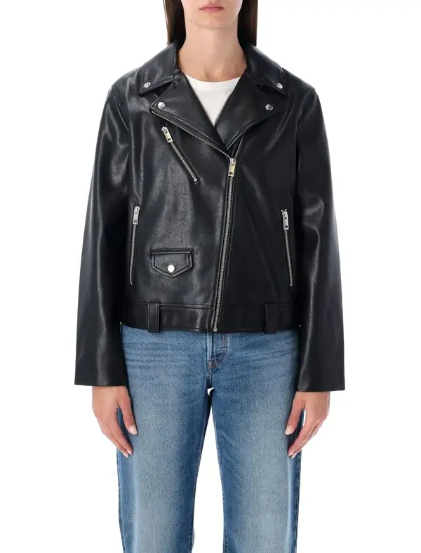 LEVI'S Kendal Moto Jacket With Pointed Lapels And Asymmetrical Zip - Nero