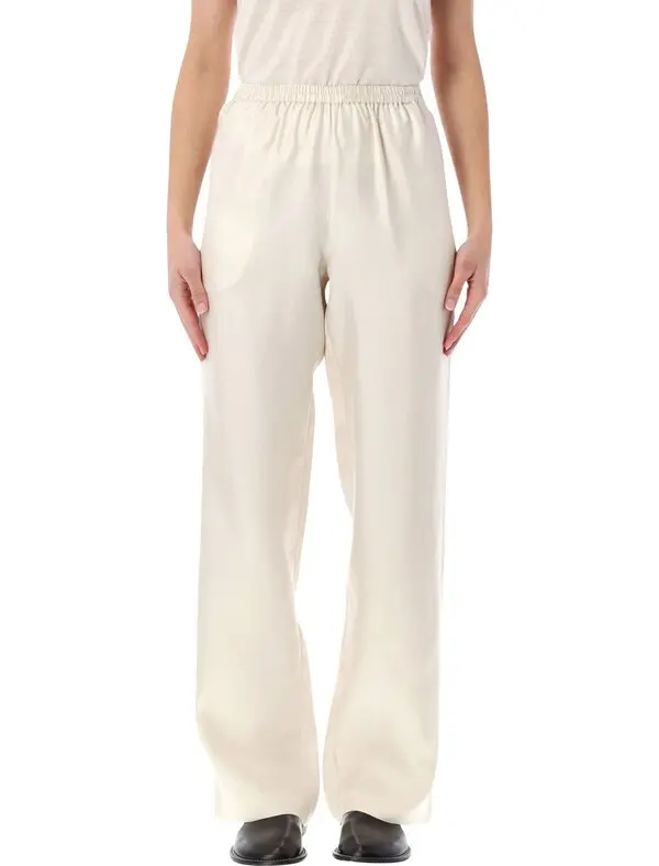 LOULOU Alera Silk Straight Leg Pants
