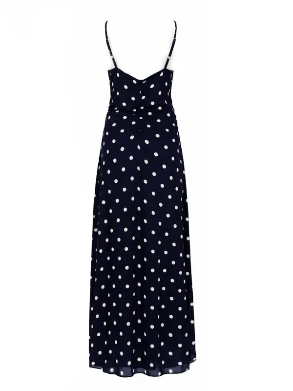 Baum Und Pferdgarten Polka Dot Viscose Maxi Dress - Blue