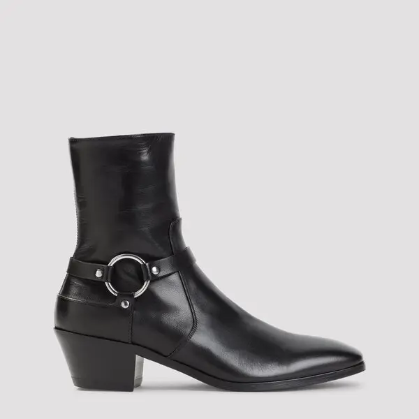 TOM FORD Supple Leather Ankle Boot With 5cm Heel - Black