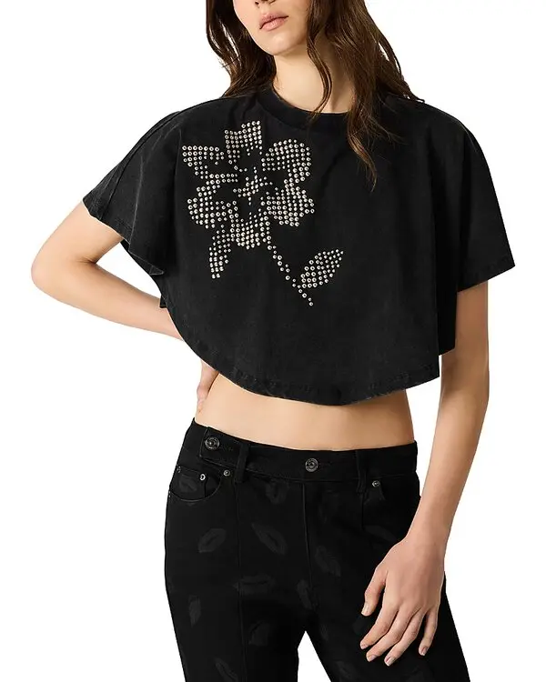 Steve Madden Callum Embellished Knit Top