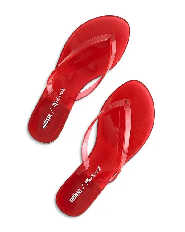 Madewell X Melissa Jelly Thong Sandals - Red