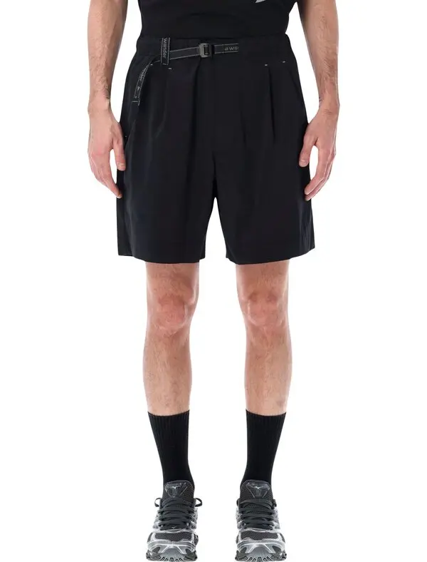 AND WANDER Technical Utility Belted Shorts - Nero