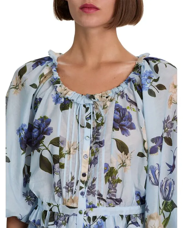 Alice + Olivia Mclaine Elbow Sleeve Cropped Blouse