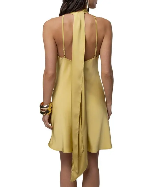 JLUXLABEL Jasmine Drape Mini Dress - Yellow