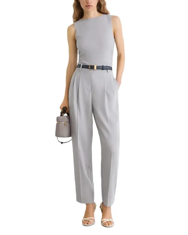 REISS Trinny Sheer Detail Rib Vest