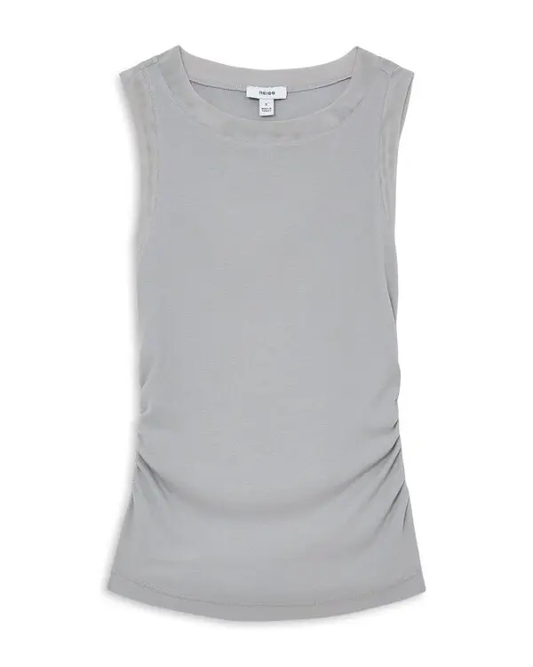 REISS Trinny Sheer Detail Rib Vest