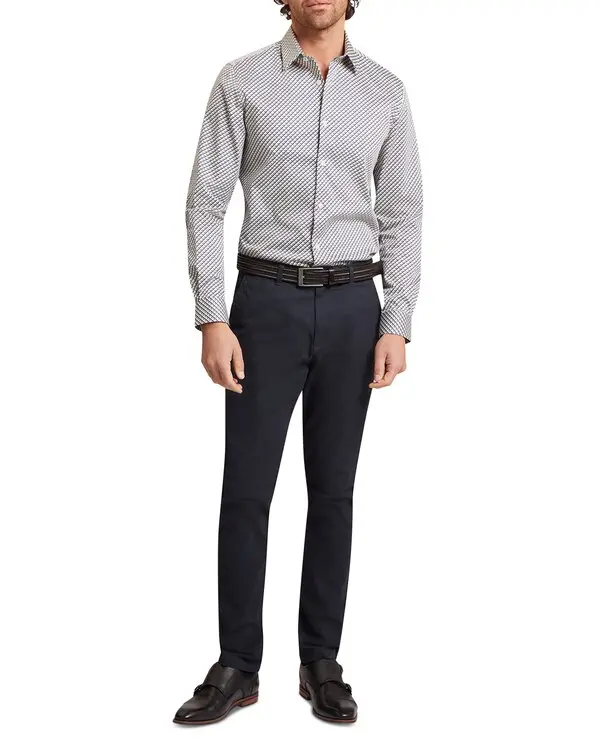 Ted Baker London Grelish Slim Fit Micro Pattern Shirt - Grey