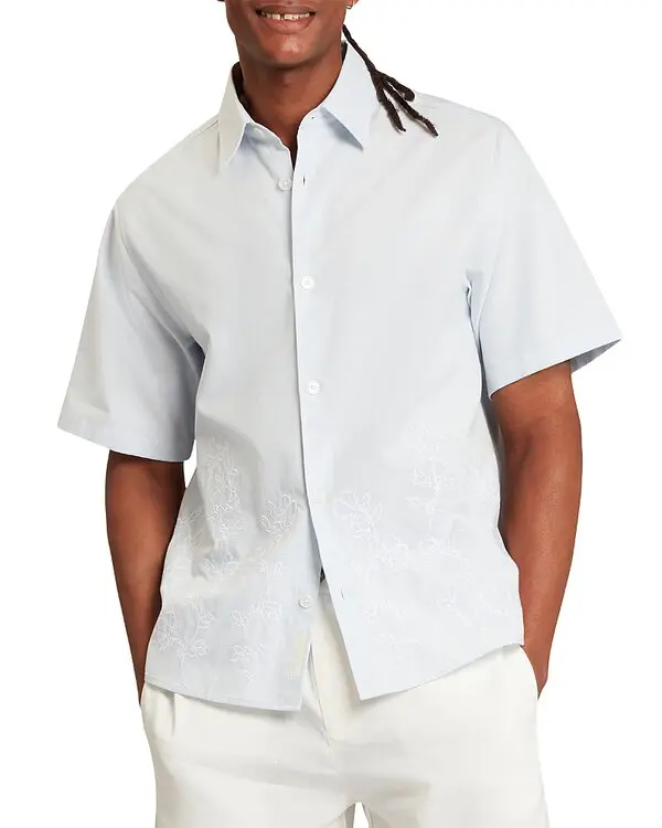 Ted Baker London Josef Relaxed Fit Floral Embroidery Shirt