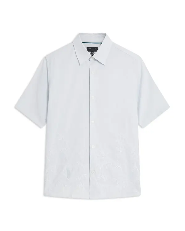 Ted Baker London Josef Relaxed Fit Floral Embroidery Shirt