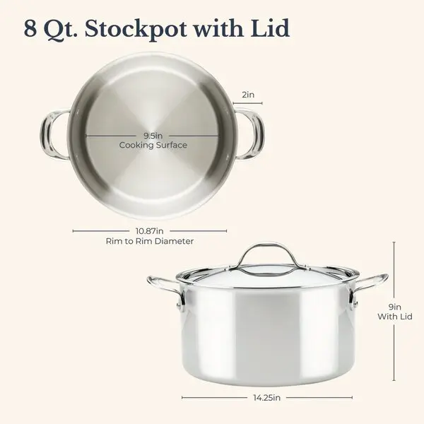 ANOLON Everlast Tri Ply 8 Qt. Stockpot With Lid